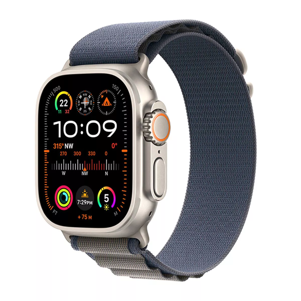Buy Apple Watch Ultra 2 49mm Titanium Case with Blue Alpine Loop Small ...