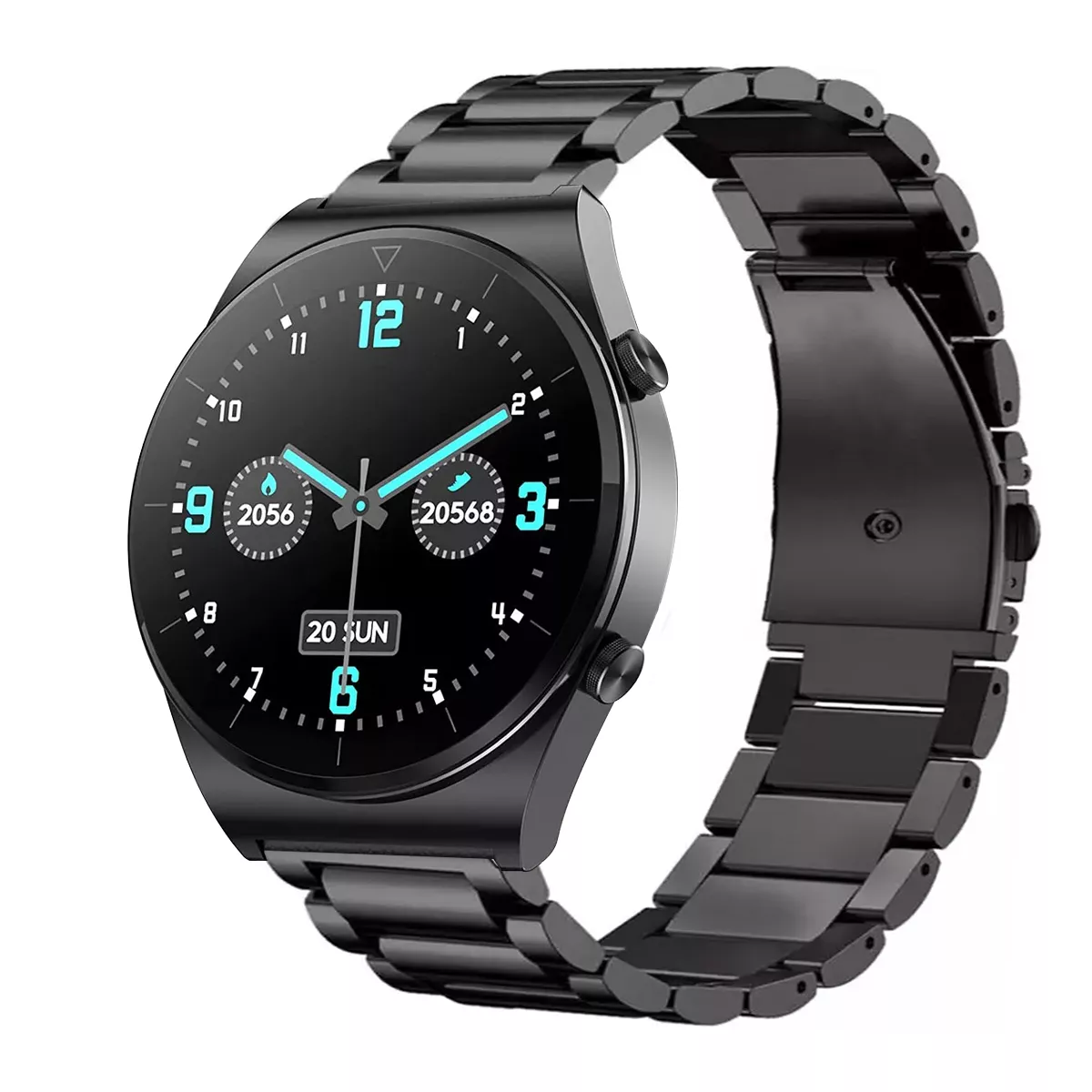 Buy GTab GT3 Pro Stainless Steel Strap Smartwatch - Black in Kuwait