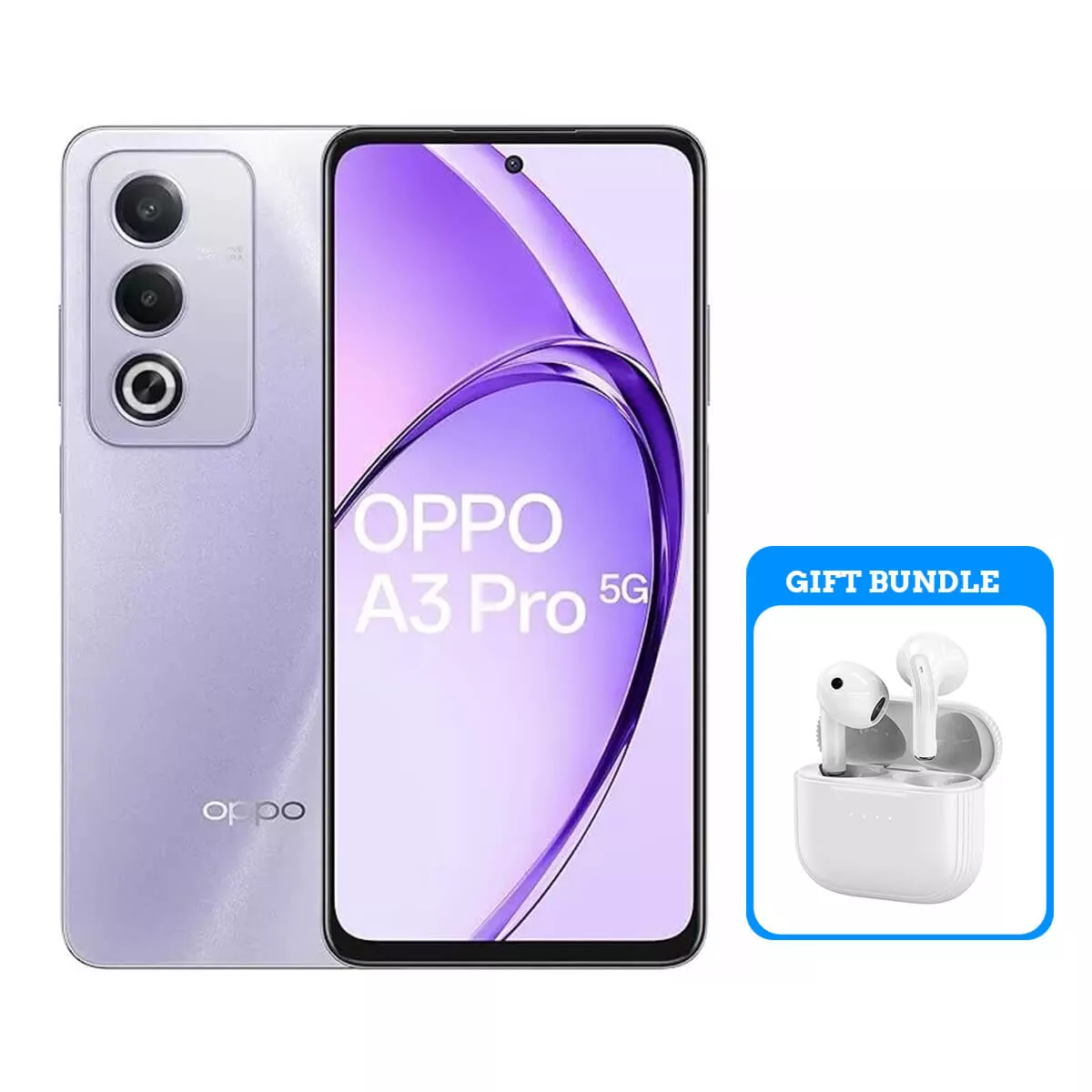 Buy Oppo A3 Pro 5G (8GB RAM + 256GB Memory) - Moonlight Purple in Kuwait