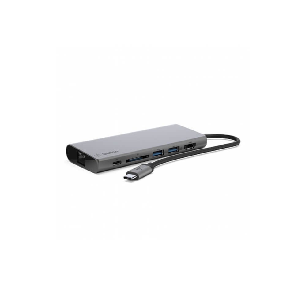 Buy Belkin Hub 1-Port USB-C 1-Port USB-A 1-Port HDMI 4K 1-Port Ethernet ...