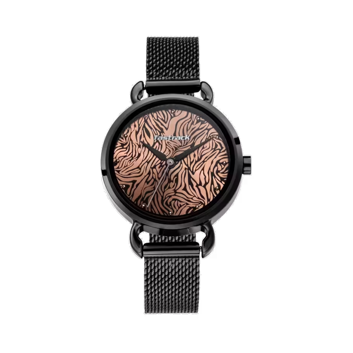 Buy Fastrack Animal Print Quartz Analog Rose Gold Dial Stainless Steel ...