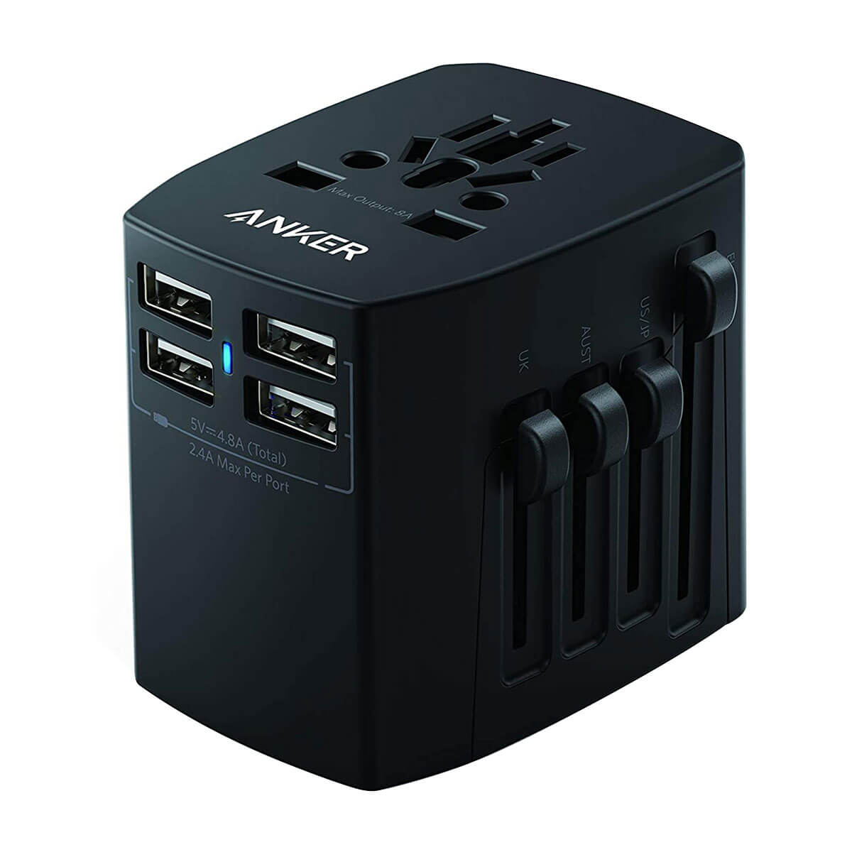 Buy Anker Universal Travel Adapter with 4 USB Ports (A2730H11) - Black ...