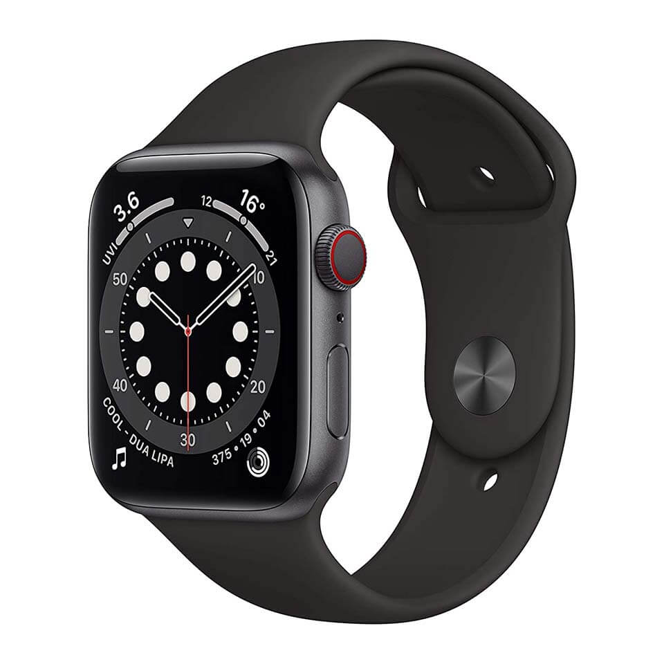Buy Apple Watch Series 6 44mm Space Gray Aluminum Case Sport Band (GPS ...