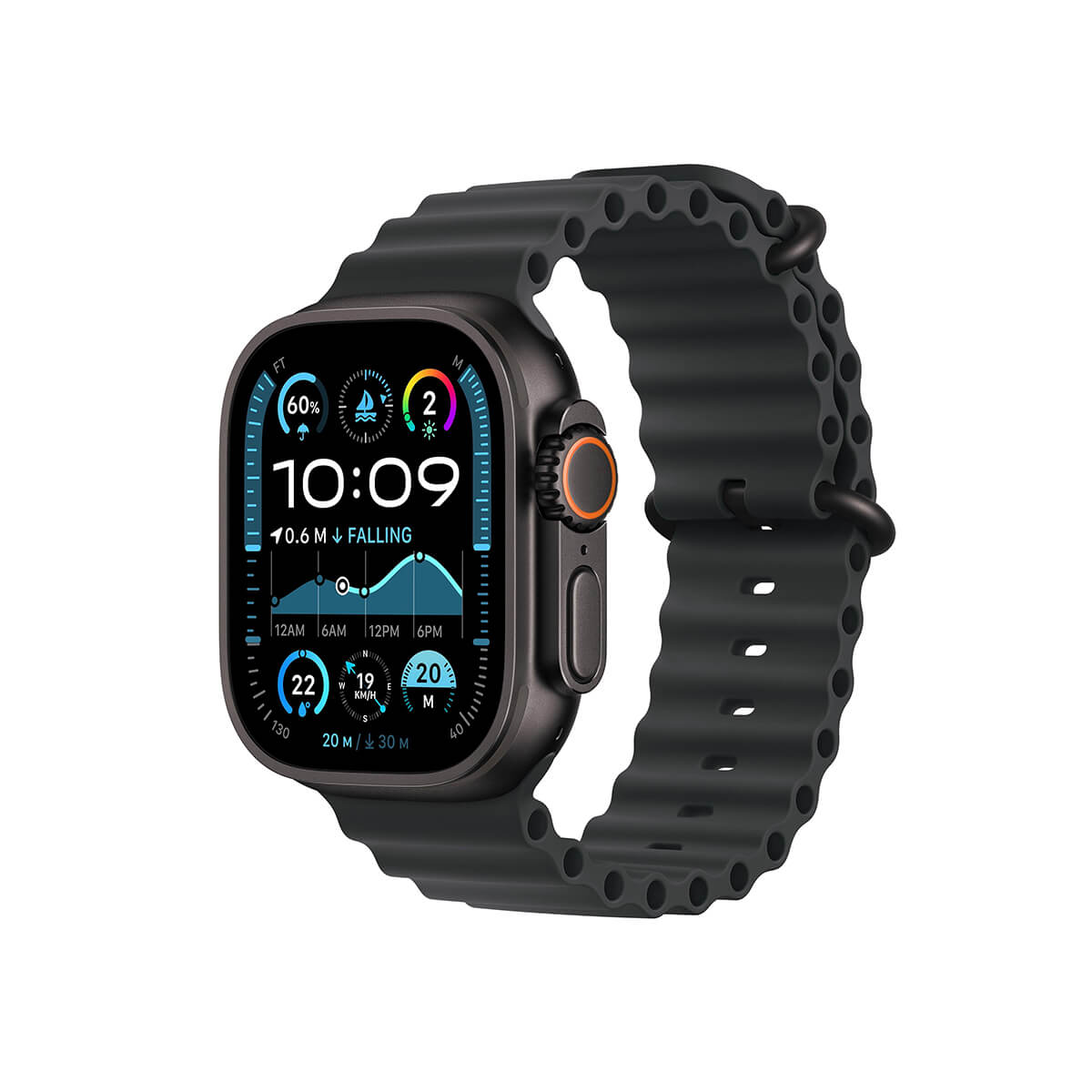 Buy Apple Watch Ultra 2 49mm Black Titanium Black Ocean Band in Kuwait