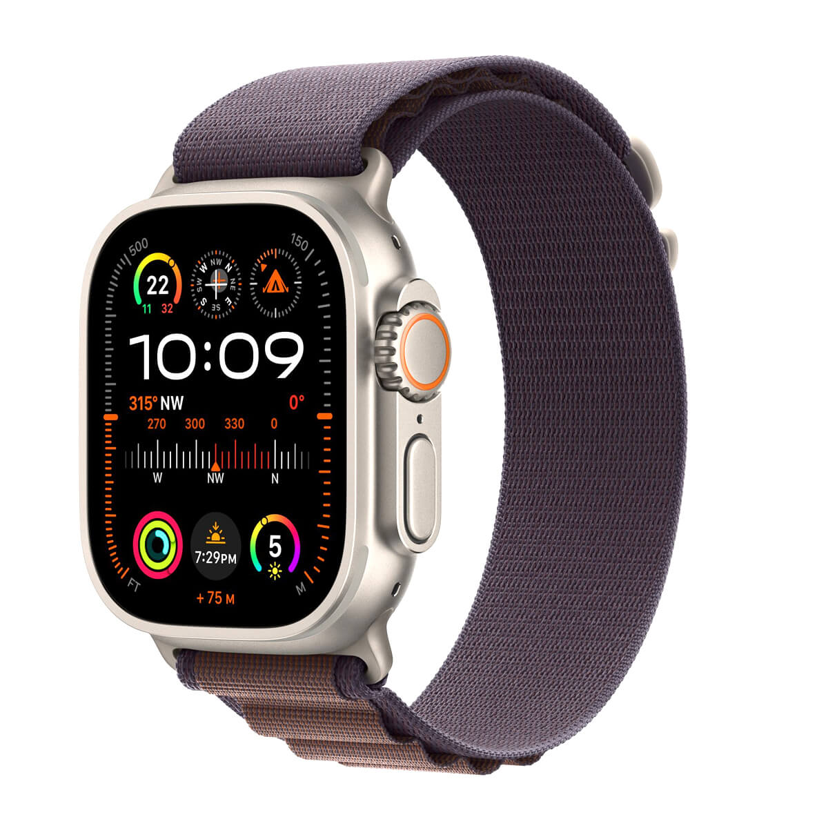 Buy Apple Watch Ultra 2 49mm Titanium Case with Indigo Alpine Loop ...
