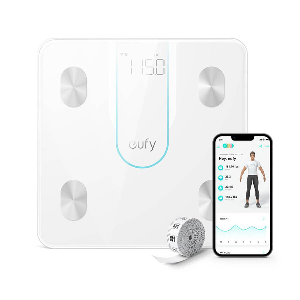 Buy Eufy Smart Scale P2 T9148K21 - White in Kuwait