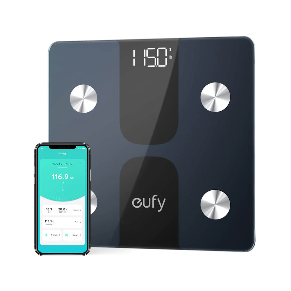Buy Anker Eufy Smart Scale C1 with Bluetooth (T9146H11) - Black in Kuwait
