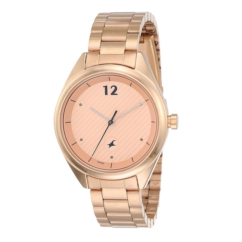 Buy Fastrack Quartz Analog Rose Gold Dial Stainless Steel Strap Watch ...