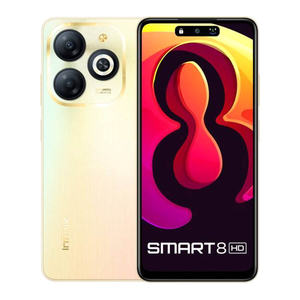 Buy Infinix Smart 8 (4GB RAM + 128GB Memory) - Shiny Gold in Kuwait