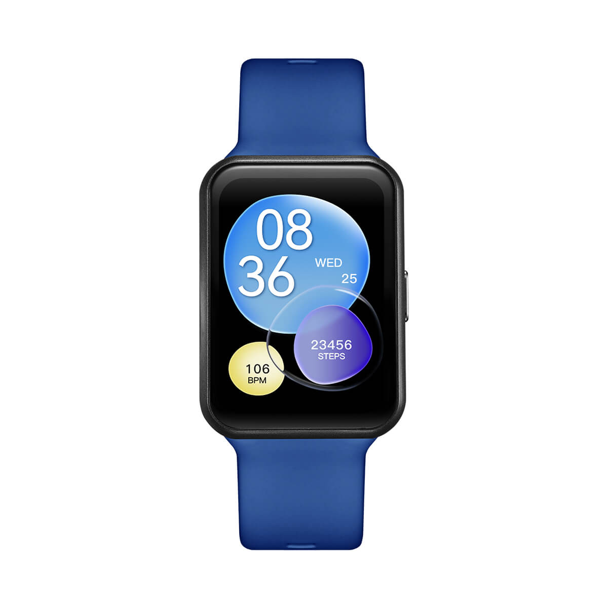 Buy Kenneth Scott Smart Watch Rectangle Black silicon strap with ...