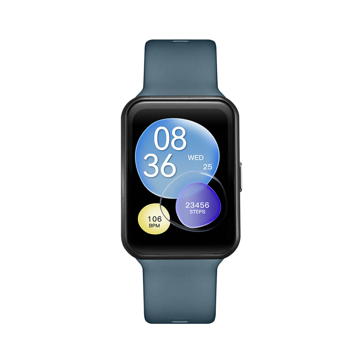 Buy Kenneth Scott Smart Watch Rectangle Black silicon strap with ...