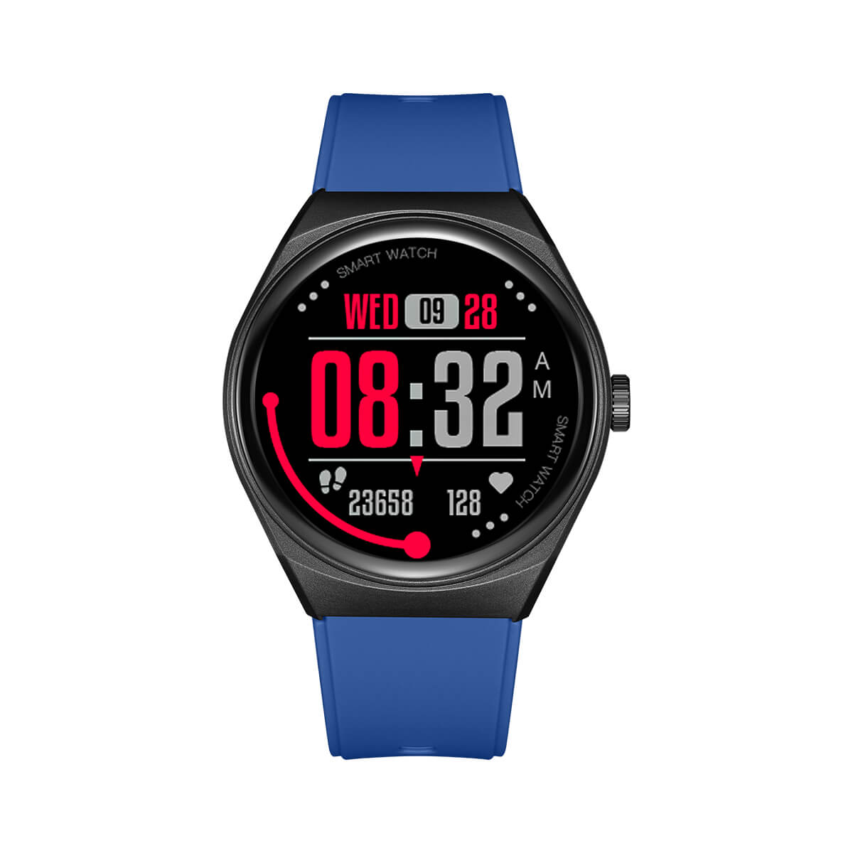 Buy Kenneth Scott Smartwatch Round Black Silicon Strap with ...