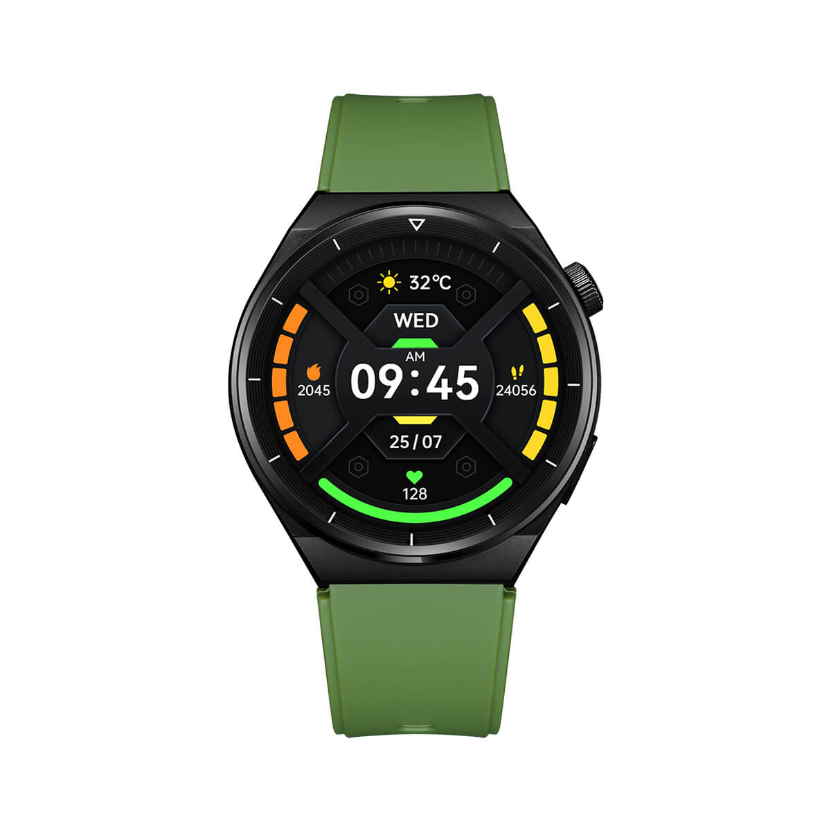 Buy Kenneth Scott Smart Watch Round Black silicon strap with ...