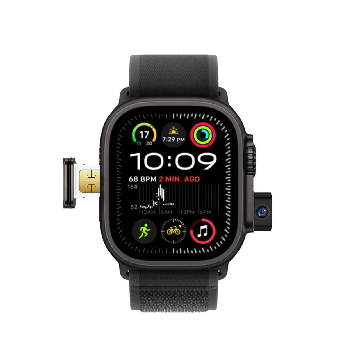 Buy Oteeto TU94 Pro Smartwatch with Pop-Up Camera - Black in Kuwait