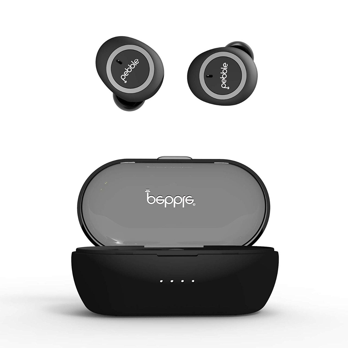 Pebble DUO True Wireless Earbuds with Magnetic Charging Case, HD Stereo ...