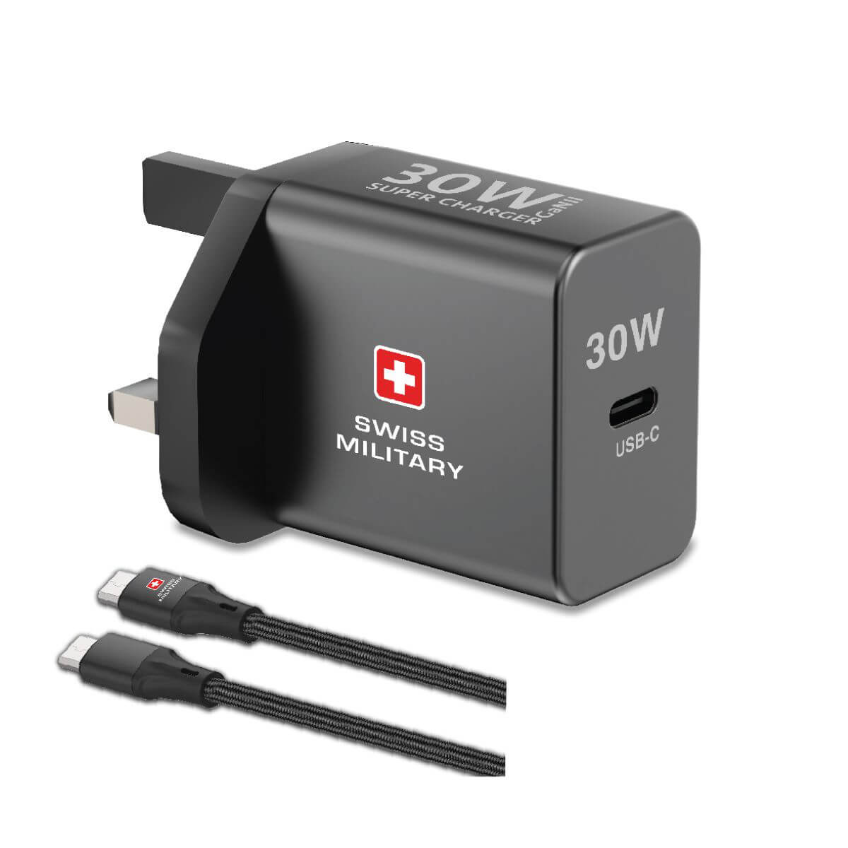 Buy Swiss Military 30W GaN II Super Charger - Gray in Kuwait
