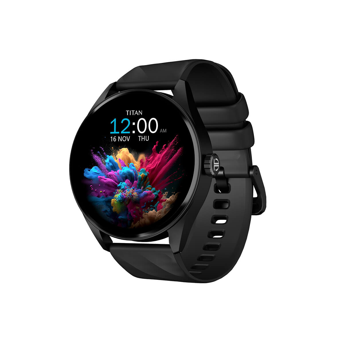 Buy Titan Crest Smartwatch wtih AMOLED Display - Black in kuwait