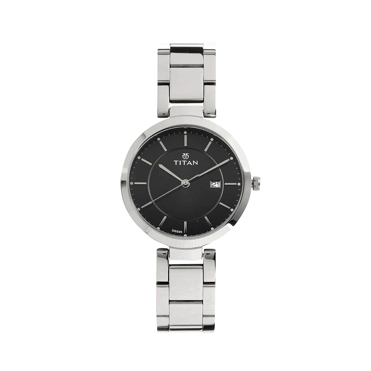 Buy Titan Workwear Black Dial Analog with Day and Date Stainless Steel ...