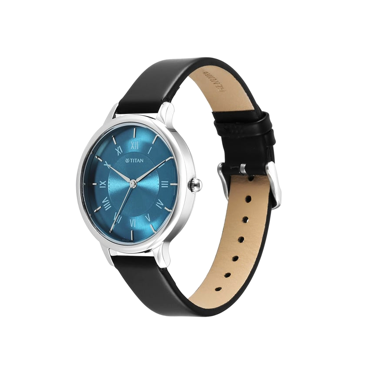 Buy Titan Workwear Quartz Analog Blue Dial Brown Leather Strap Watch ...