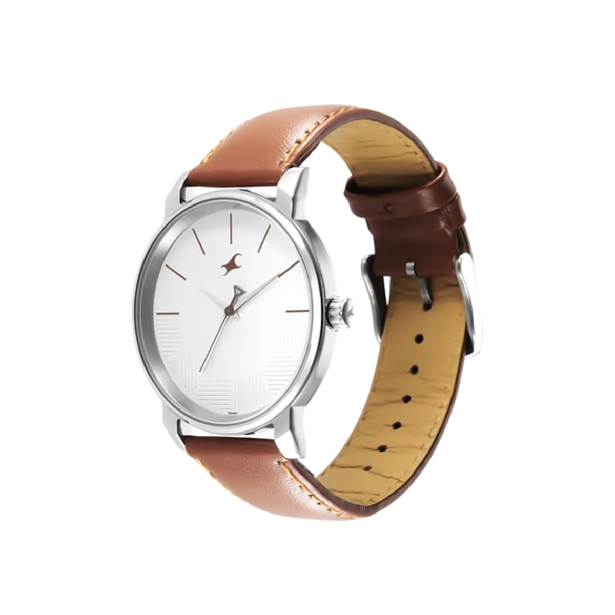 Buy Fastrack Stunners Quartz Analog Silver Dial Leather Strap Watch for ...