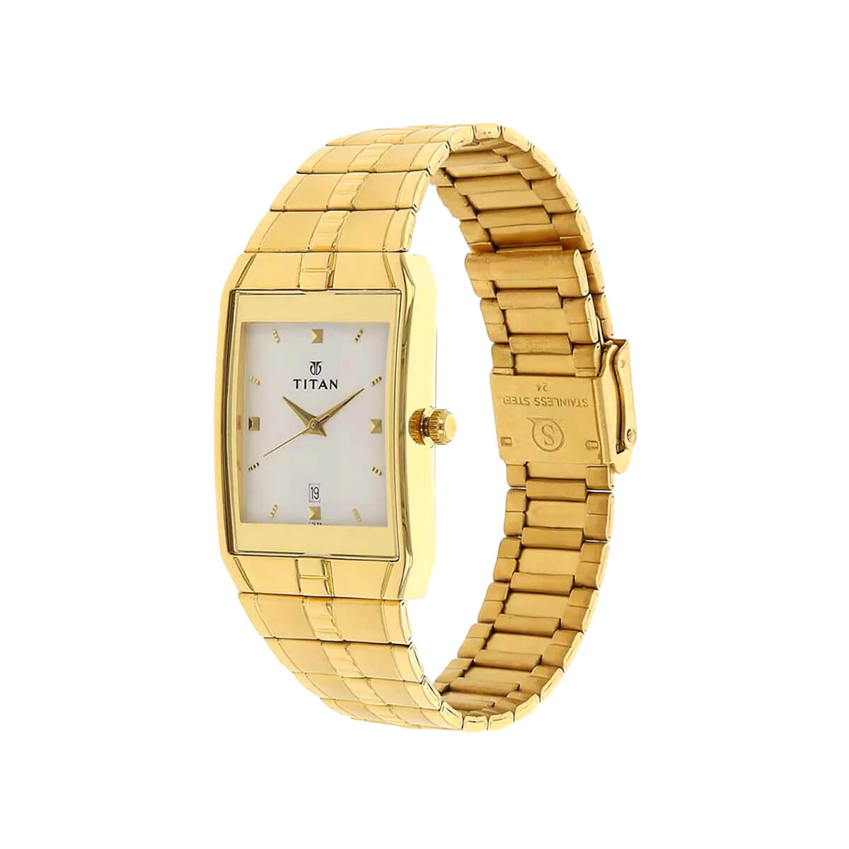 Buy Titan Analog with Date Silver Dial Metal Strap watch for Men in Kuwait