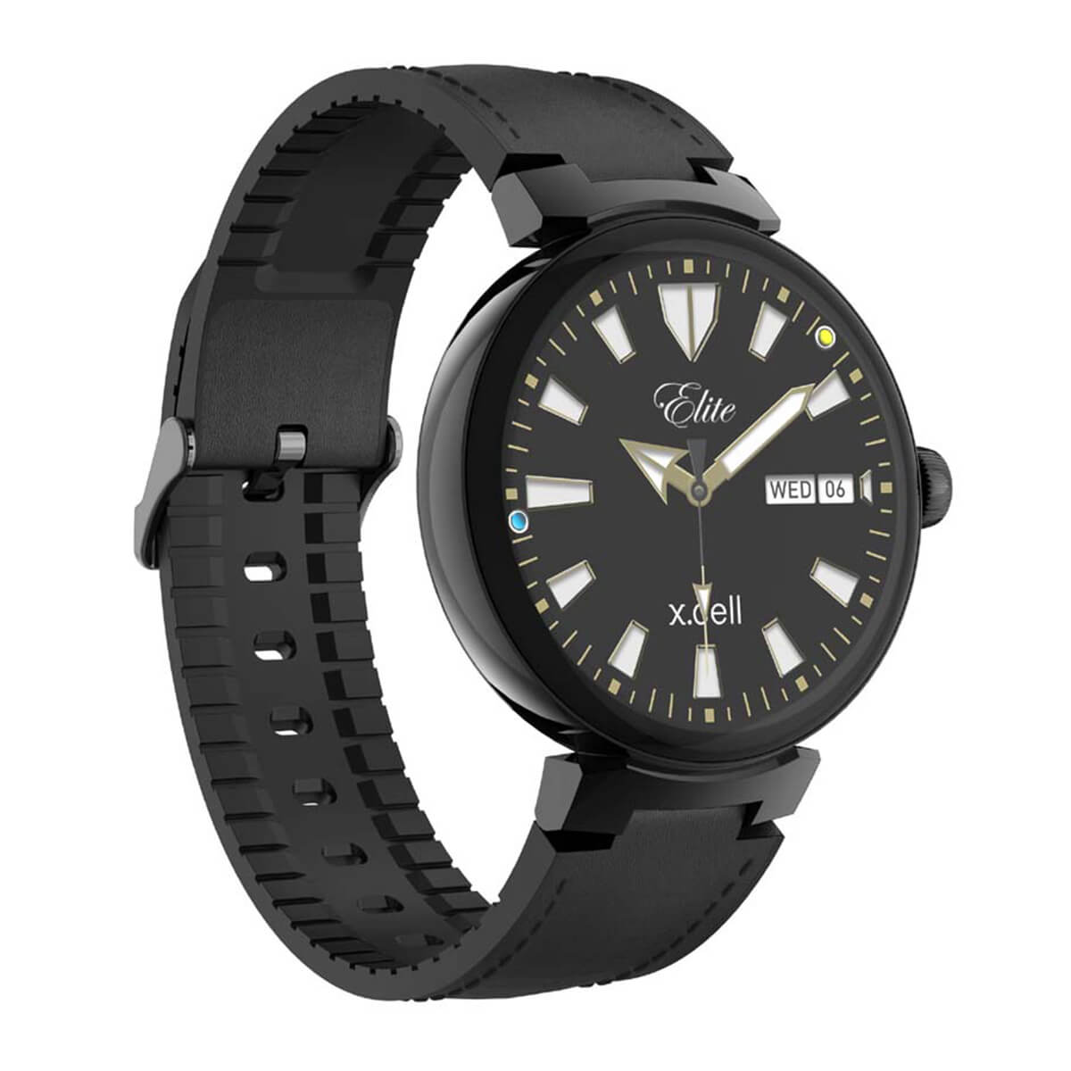 Buy Xcell Elite 3 Leather Strap Smartwatch - Black in Kuwait