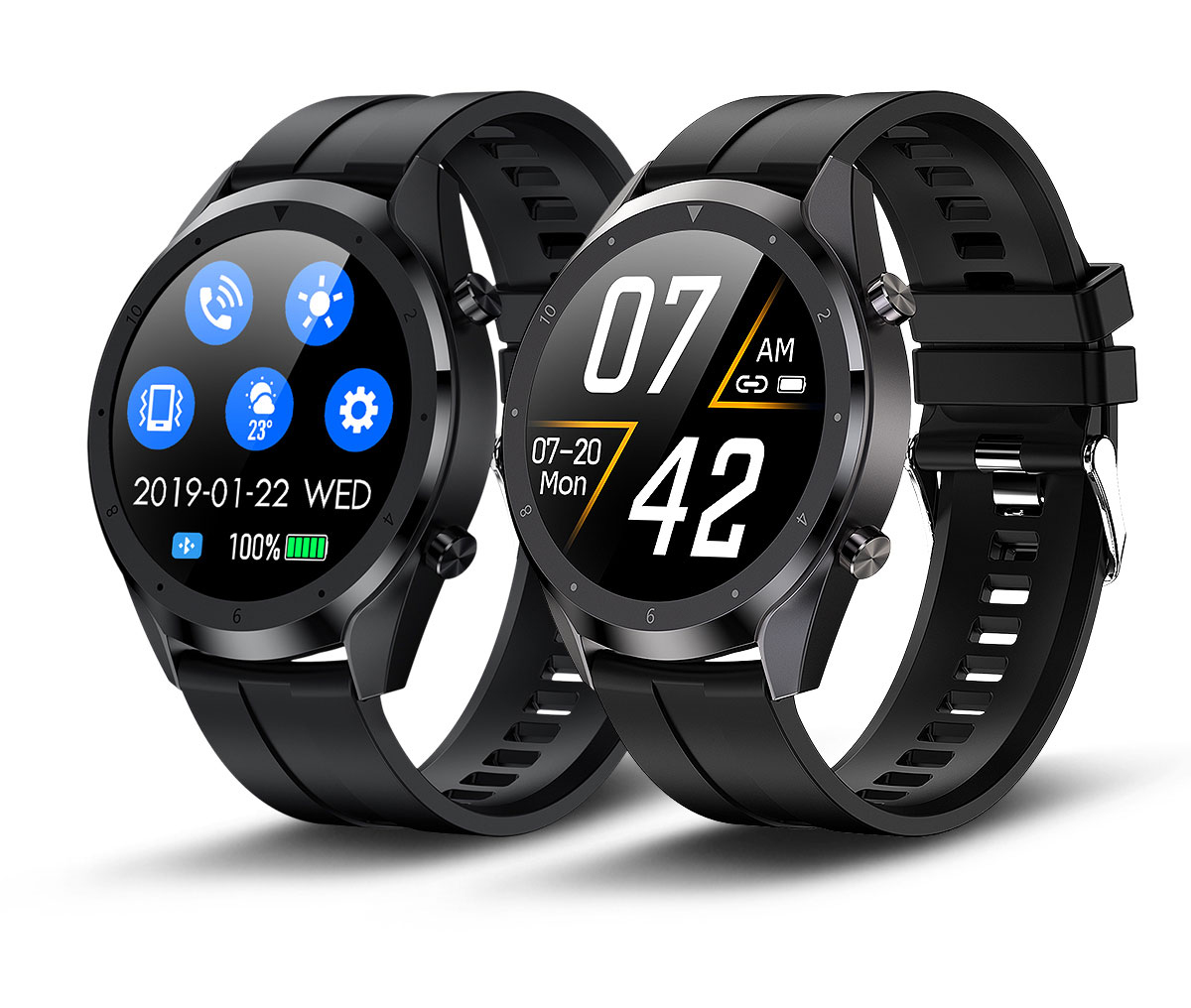 Buy GTab GT2 Smartwatch Gray Dial - Black Strap in Kuwait