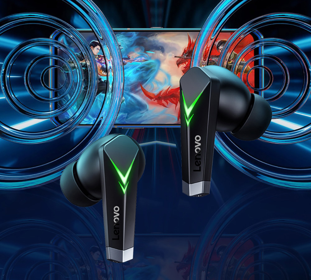 Buy Lenovo LivePods LP6 True Wireless Gaming Earbuds - Black in Kuwait