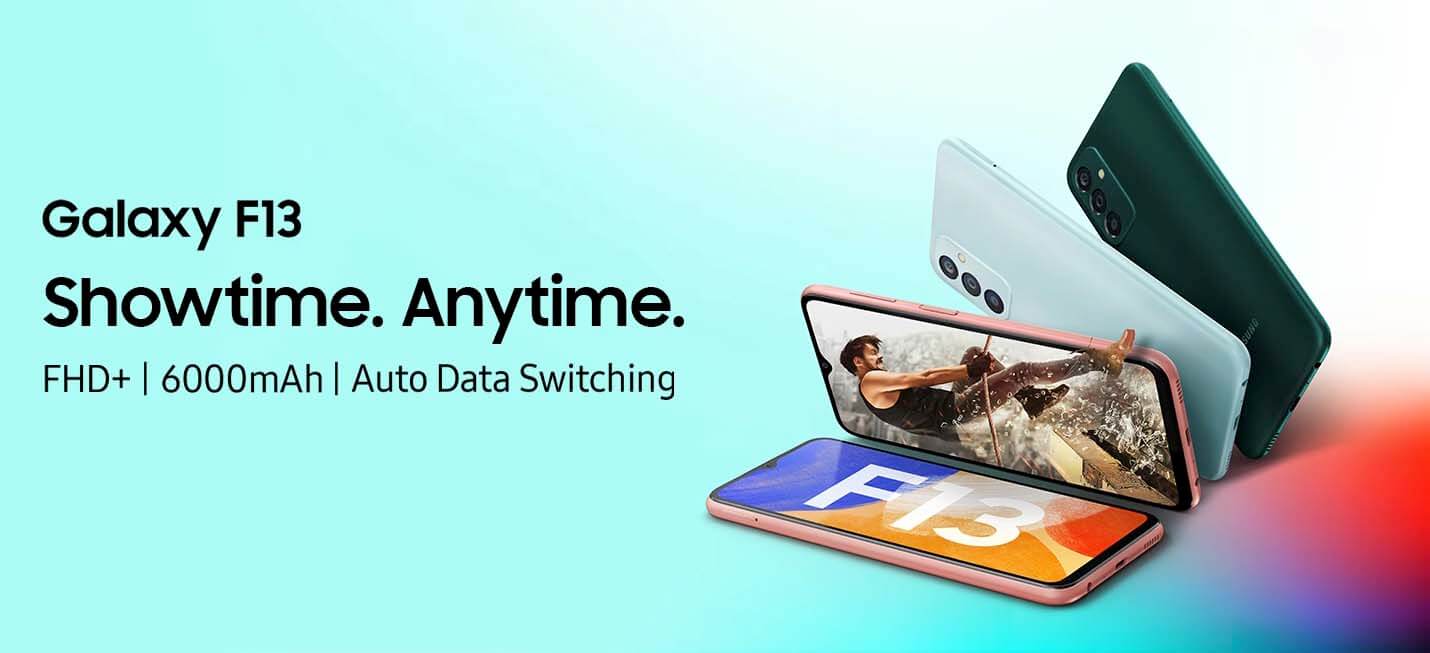 Buy Samsung Galaxy F13 Indian (4GB RAM + 64GB Memory) - Waterfall Blue ...