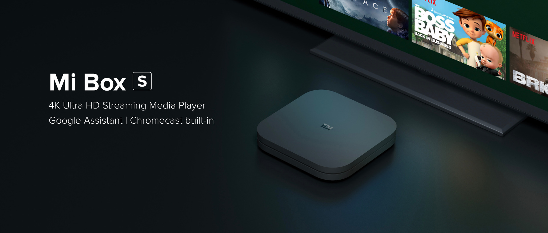 Buy Xiaomi Mi Box S Android Version 9.0 with 4K HDR Wi-Fi - Black in Kuwait