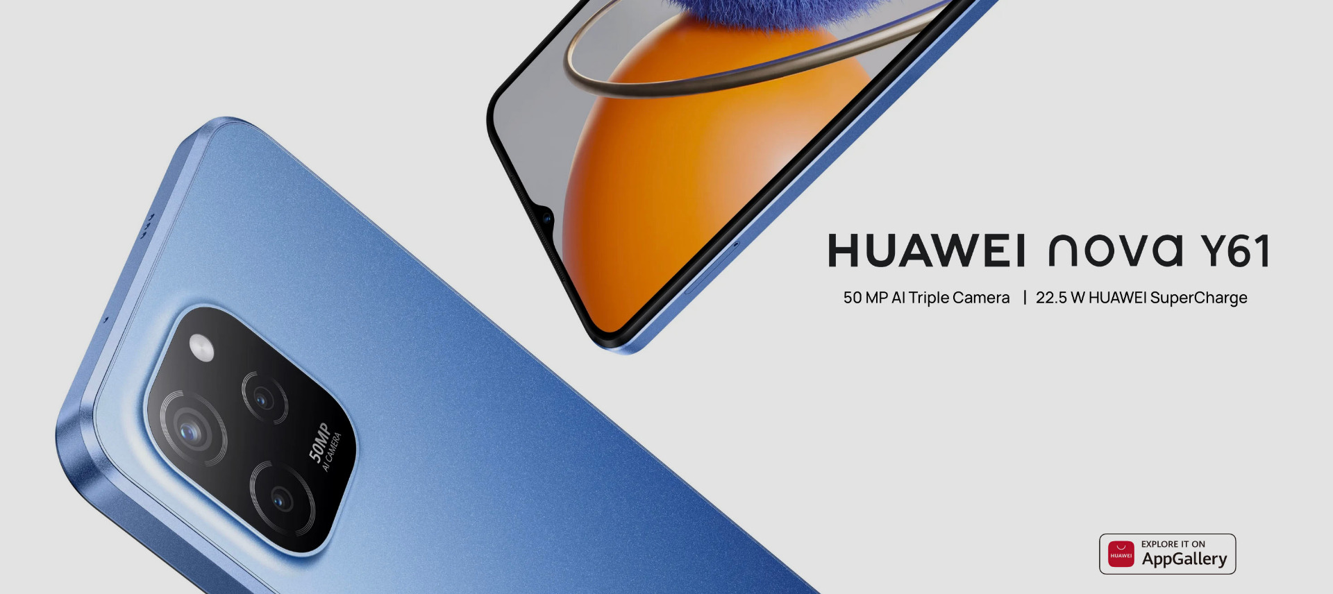 Buy Huawei Nova Y61 (4GB RAM + 64GB Memory) - Sapphire Blue in Kuwait