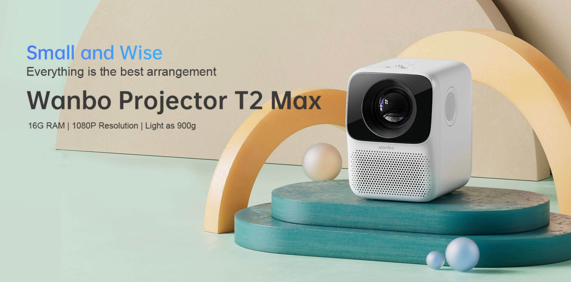 Buy Wanbo T2 Max Projector - White in Kuwait