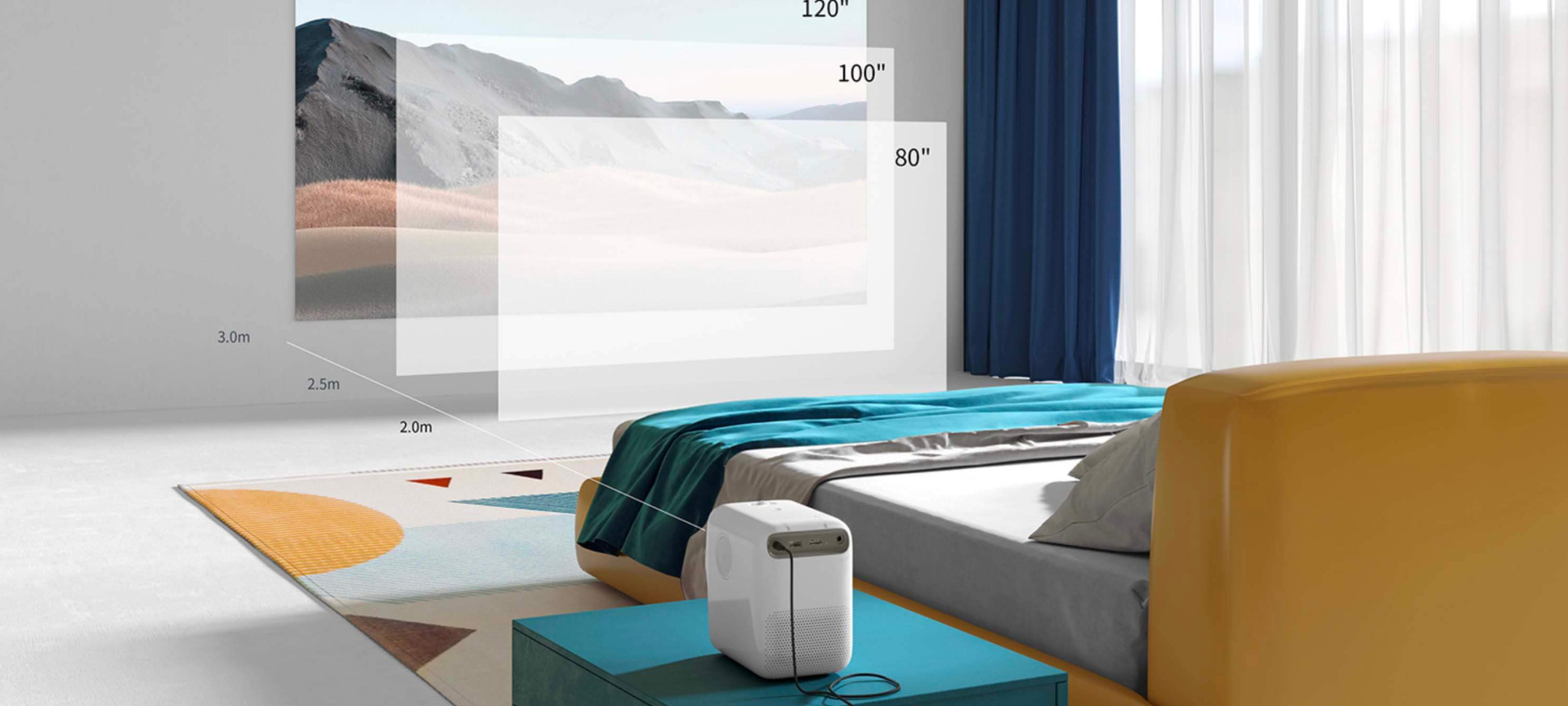 Buy Wanbo T2 Max Projector - White in Kuwait