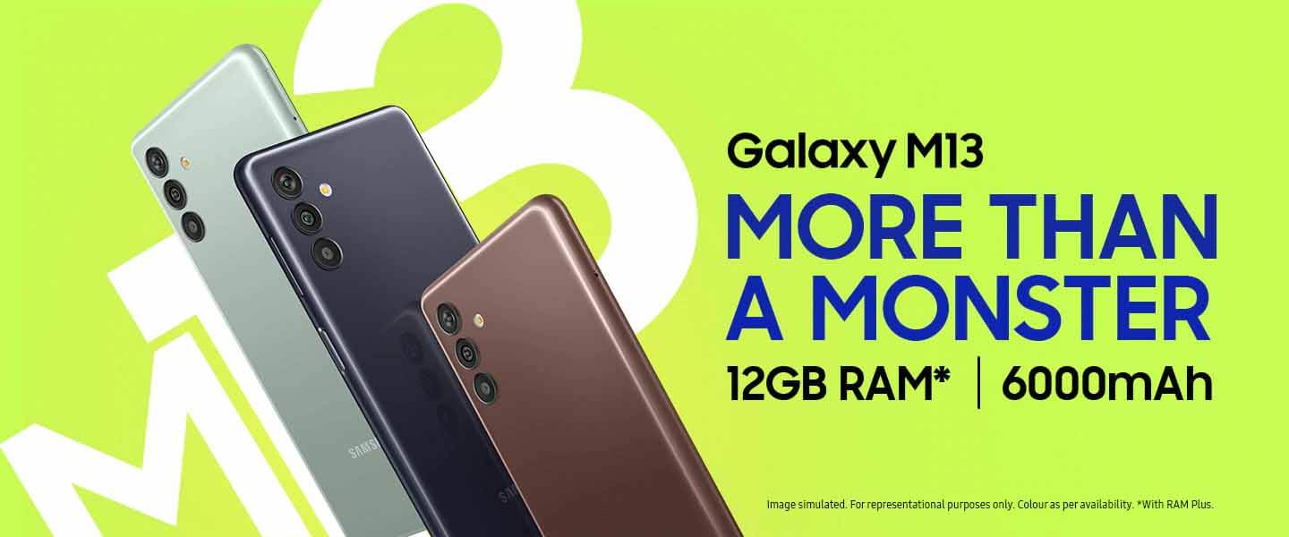 Buy Samsung Galaxy M13 Indian (4GB RAM + 64GB Memory) - Midnight Blue ...